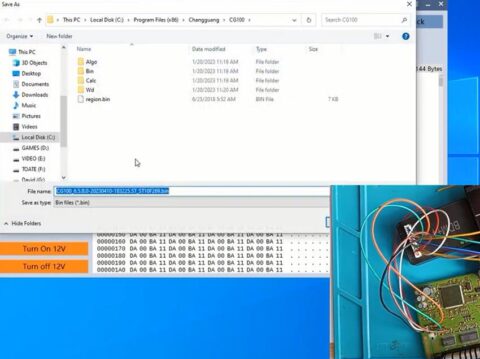 CG100 Prog III Read/Write FRM ST10F269 Success
